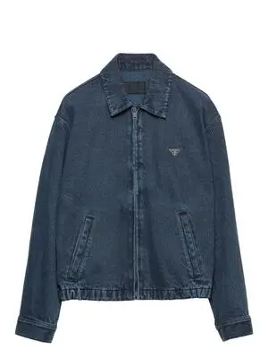 Prada Denim Blouson Jacket - Obsidian