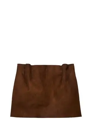 Prada Suede Miniskirt - Cocoa Brown