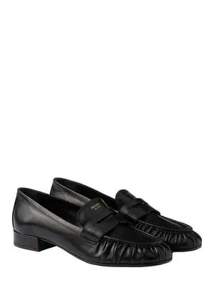 Prada Leather Loafers - Black