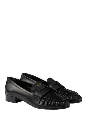 Prada Leather Loafers - Black