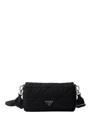 Prada Padded Re-nylon Shoulder Bag - Black