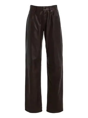 EB DENIM Low Rise Baggy Leather Trousers