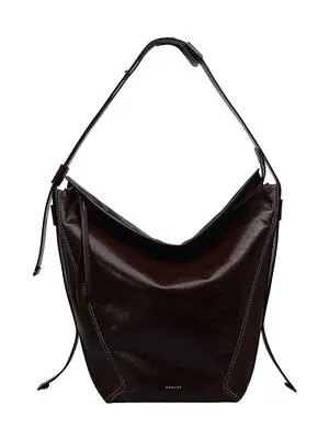 RADLEY De Beauvoir High Shine Ziptop Shoulder Bag - Dark Oak