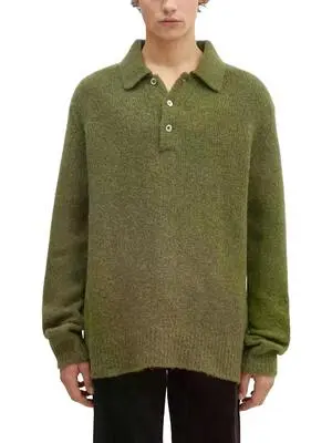 Norse Projects Rasmus Polo-neck Brushed Sweater - Green