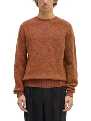 Norse Projects Birnir Brushed Crew-neck Sweater - Orange