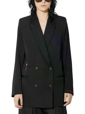 Fiorucci Double-breasted Embroidered Blazer - Black