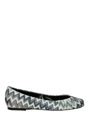 Missoni Zigzag-pattern Ballerina - Neutrals