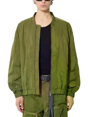 A. A. SPECTRUM Panelled Zip-up Bomber Jacket - Green