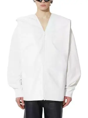A. A. SPECTRUM Zip-front Wide-collar Jacket - White