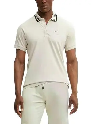BOSS Tipped-collar Polo Shirt - Neutrals