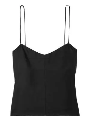 ST. AGNI Silk-twill Camisole - Black