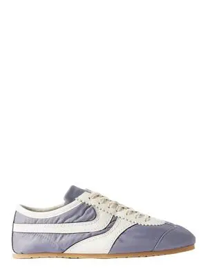 Dries Van Noten Leather-trimmed Shell Sneakers - Blue