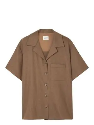 Khaite Riordan Wool Shirt - Brown