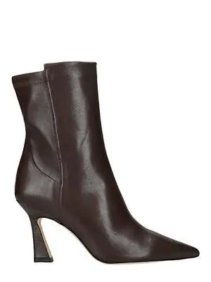 STUART WEITZMAN Vinnie 85 Heeled Leather Ankle Boots - Brown