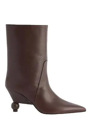 Max Mara Rollio Leather Mid-calf Boots - Dark Brown