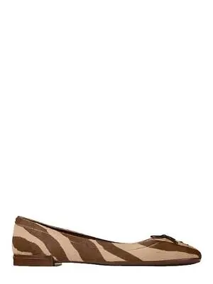 JIMMY CHOO Scarlett Zebra-print Ballerina Flats - Chocolate Mix