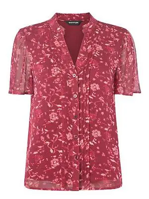 Whistles Floral-print V-neck Woven Blouse - Multi-coloured