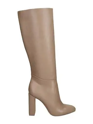 Steve Madden Heeled Faux-leather Knee-high Boots - Taupe