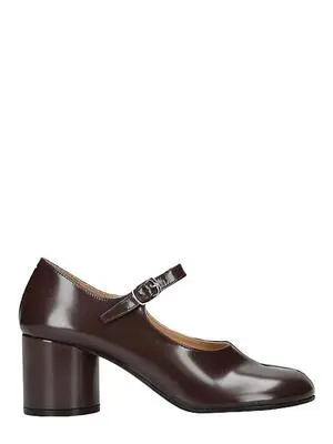 MAISON MARGIELA Tabi 60 Leather Mary-janes - Dark Brown
