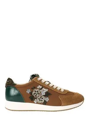 Kurt Geiger Islington Woven Trainers - Brown/oth