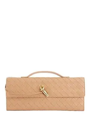 BOTTEGA VENETA Andiamo Intrecciato Leather Clutch