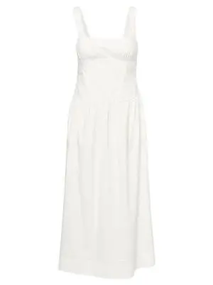 Bec & Bridge Dune Cotton-poplin Maxi Dress - White