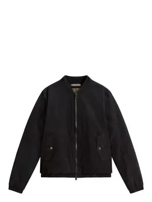 Woolrich Bomber Jacket With Ribbed Cuffs - Black