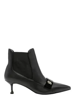 Liu Jo Pointed-toe Boots With Elastic Panels - Black