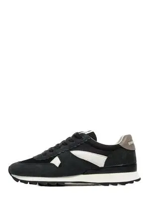 Bimba Y Lola Scalloped Suede Sneakers - Black