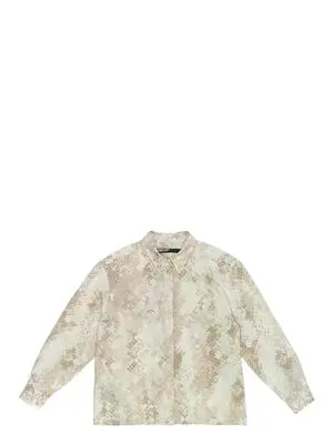 Bimba Y Lola Snake-print Button-down Shirt - Neutrals