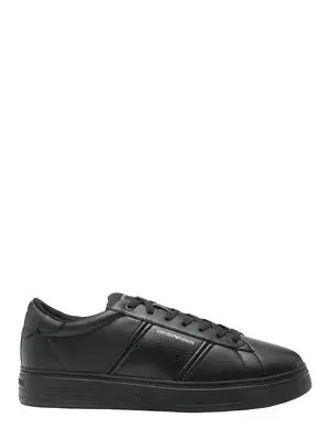 Emporio Armani Logo-print Low-top Sneakers - Black