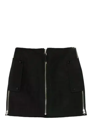 Toga Zipped Mini Skirt - Black
