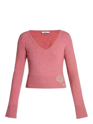 Erdem Cropped Jumper - Pink