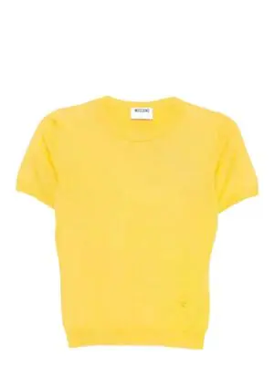 Moschino Logo-plaque T-shirt - Yellow
