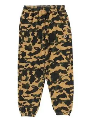 A BATHING APE 1st Camo One Point Relaxed Fit Sweat Pants - Yellow