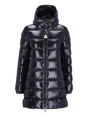 Moncler Courcelles Hooded Mid-length Down Jacket - Black