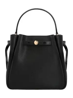 Tory Burch Romy Leather Bucket Bag - Black