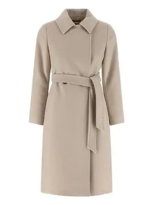 MAX MARA STUDIO Bcollag' Wool Coat - Beige