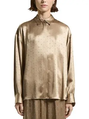 Peserico Oversized Blouse - Sepia
