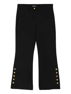 CAMBIO Button-detailed Flared Trousers - Black