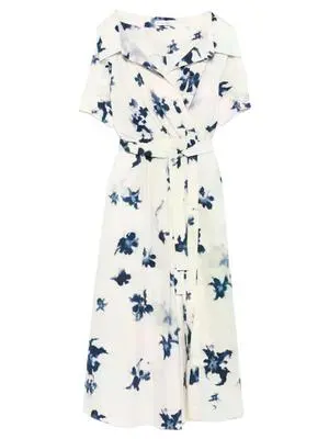 Altuzarra Lydia Midi Dress - Berry Blue Flowers