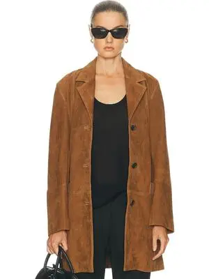 HOUSE OF DAGMAR Suede Jacket - Toffee Brown