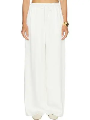Oscar De La Renta Silk Georgette Pant Ivory