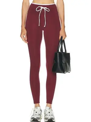 Year Of Ours Sport Sprint Legging - Burgundy & Cream