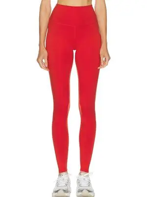 Varley Freesoft 28 High Rise Legging In Red - Lava Falls
