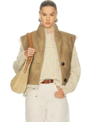 Isabel Marant Clara Vest - Taupe