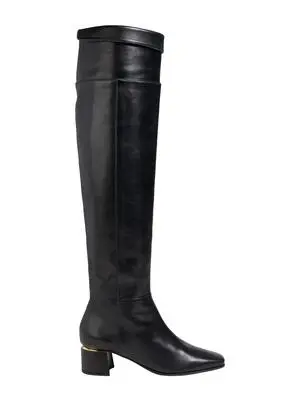 JIMMY CHOO Loren 45 Leather Over-the-knee Boots - Black