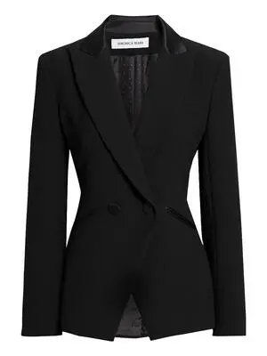 Veronica Beard Rickie Dickey Double-breasted Crepe Blazer - Black