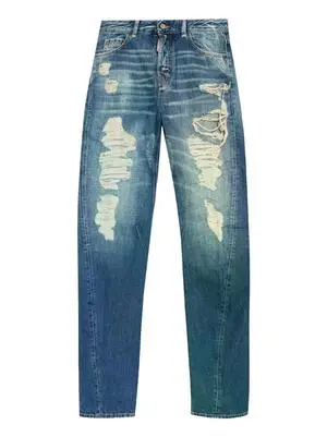 DSQUARED2 Distressed Wide-Leg Jeans