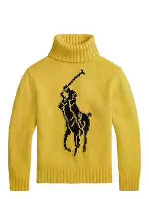 Polo Ralph Lauren Polo-player Intarsia Wool Sweater - Yellow